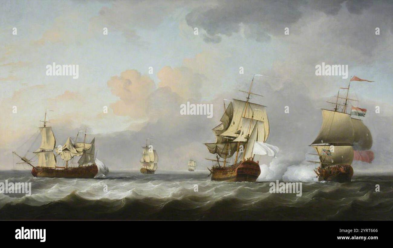 Charles Brooking (1723-1759) - The Capture of the 'Marquise d'Antin ...