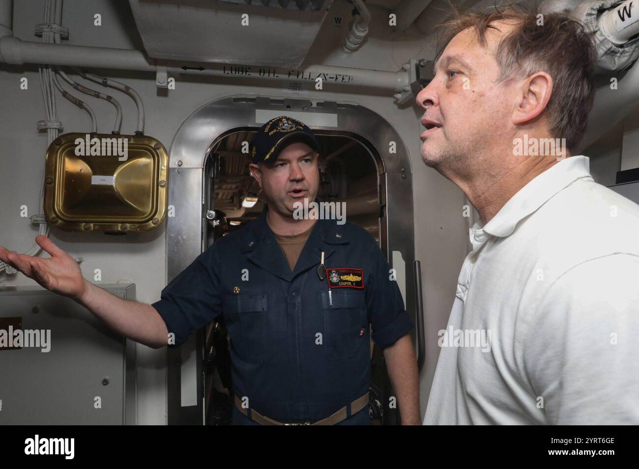 Charles Cooper, Dexter Filkins on USS Rafael Peralta Stock Photo - Alamy