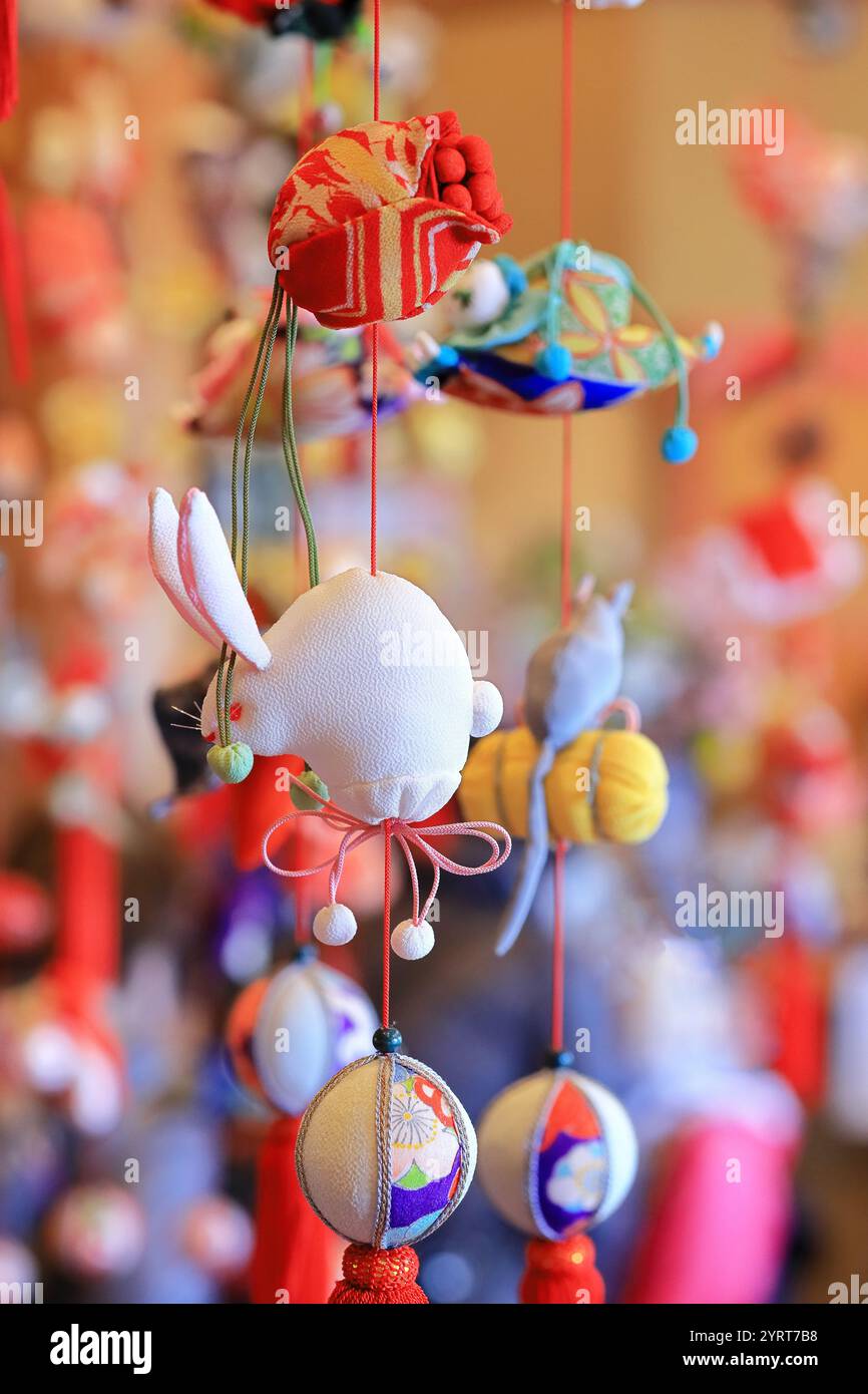 Kanagawa Prefecture Hanging dolls at Zama Shrine Stock Photo - Alamy