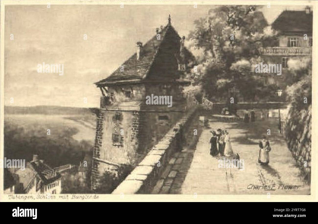 Charles E Flower - Schloss und Burglinde (AK um 1906 Stock Photo - Alamy