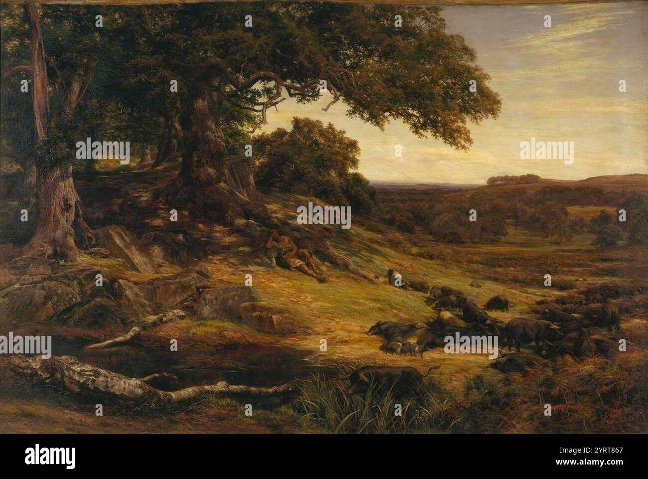 Charles Edward Johnson (1832-1913) - The Swineherd, Gurth, Son of ...