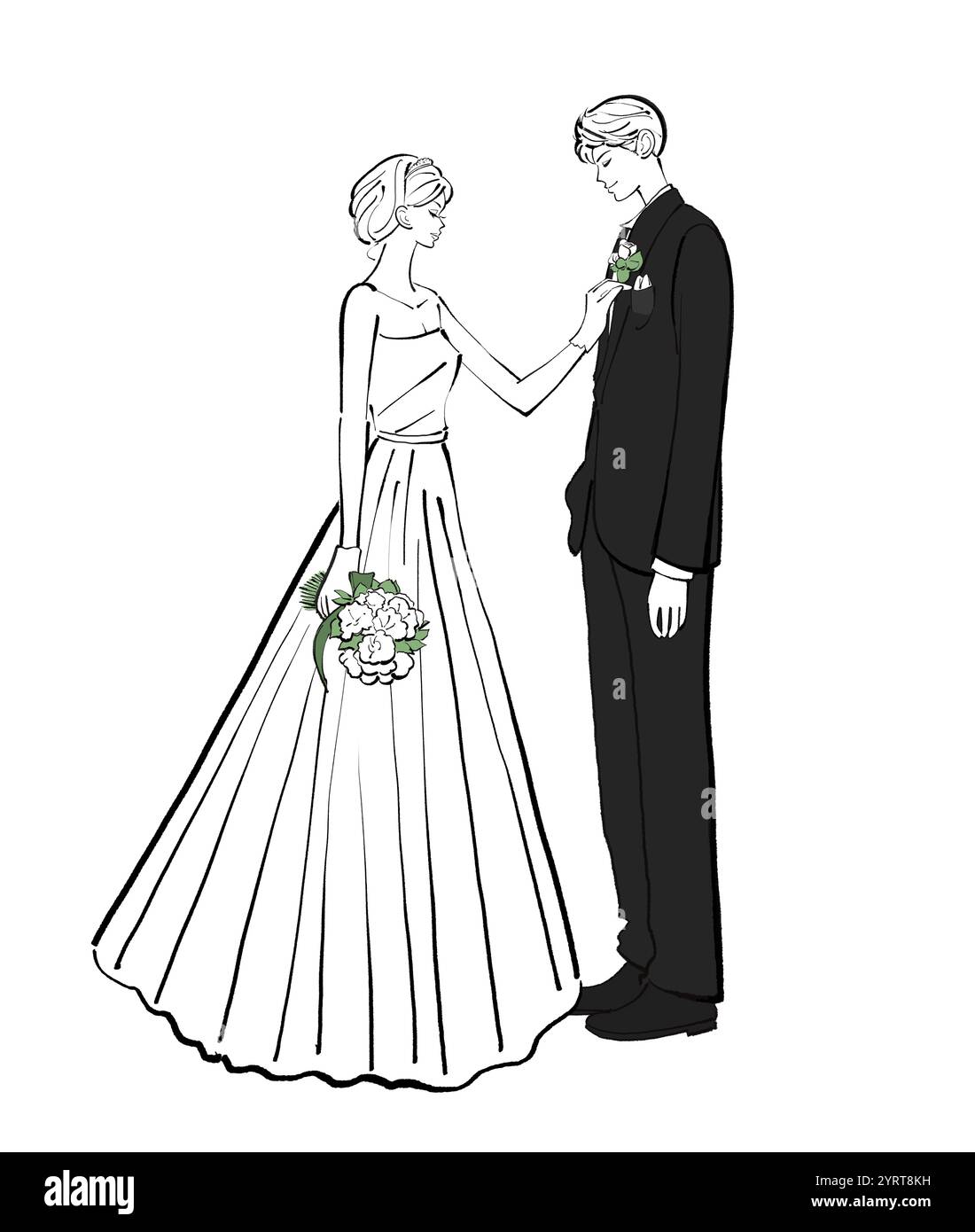 Wedding couple man woman in Cut Out Stock Images & Pictures - Alamy