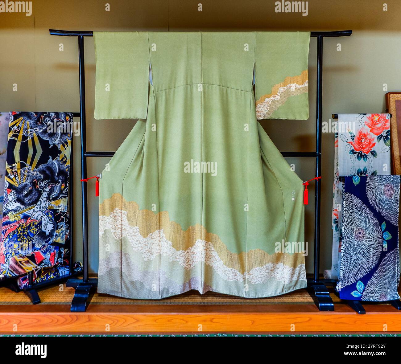 Ise-katagami dyeing sample kimono and antiquity Stock Photo - Alamy