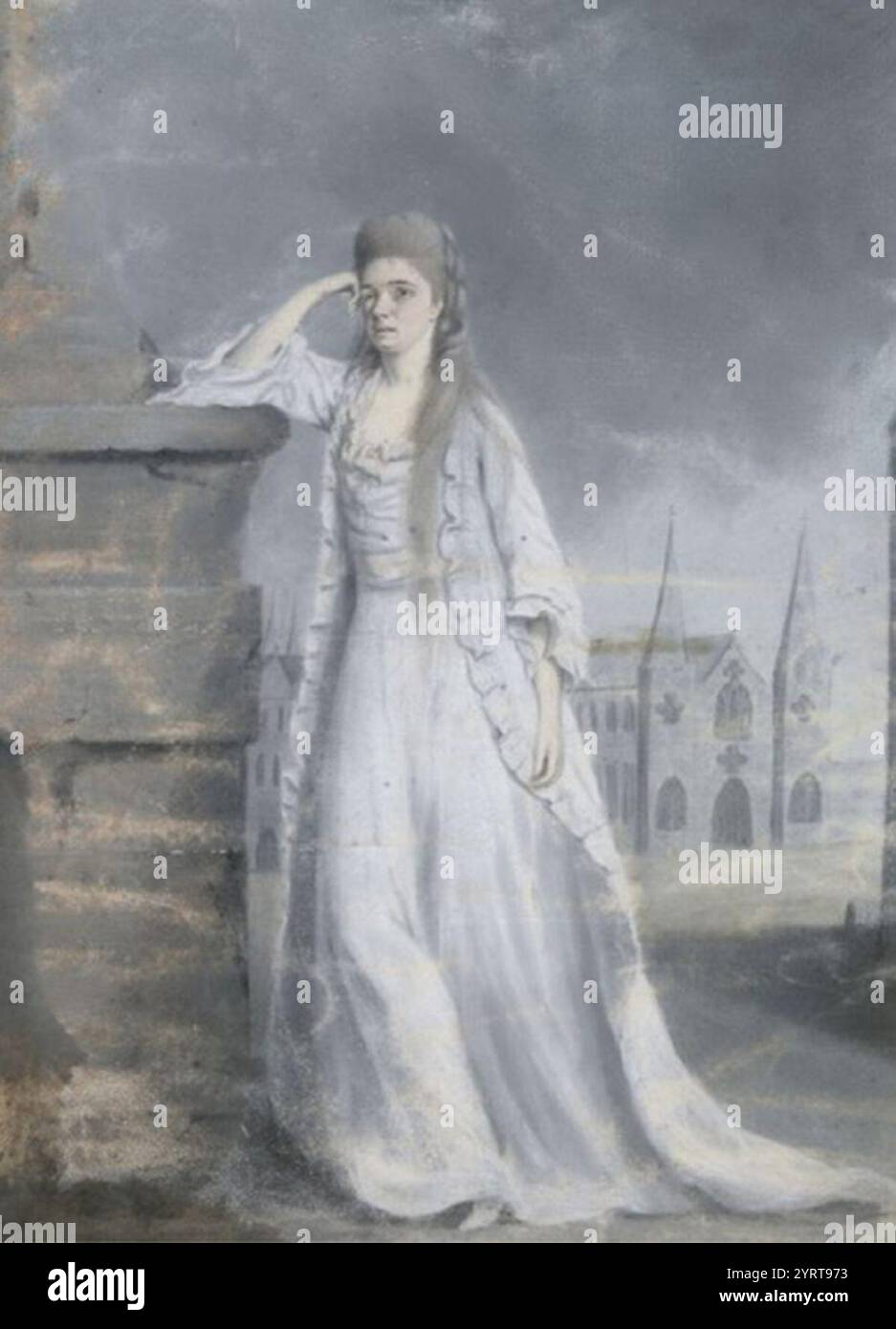 Charles Forrest - An Actress in front of a Church, Mrs Simpson in ...