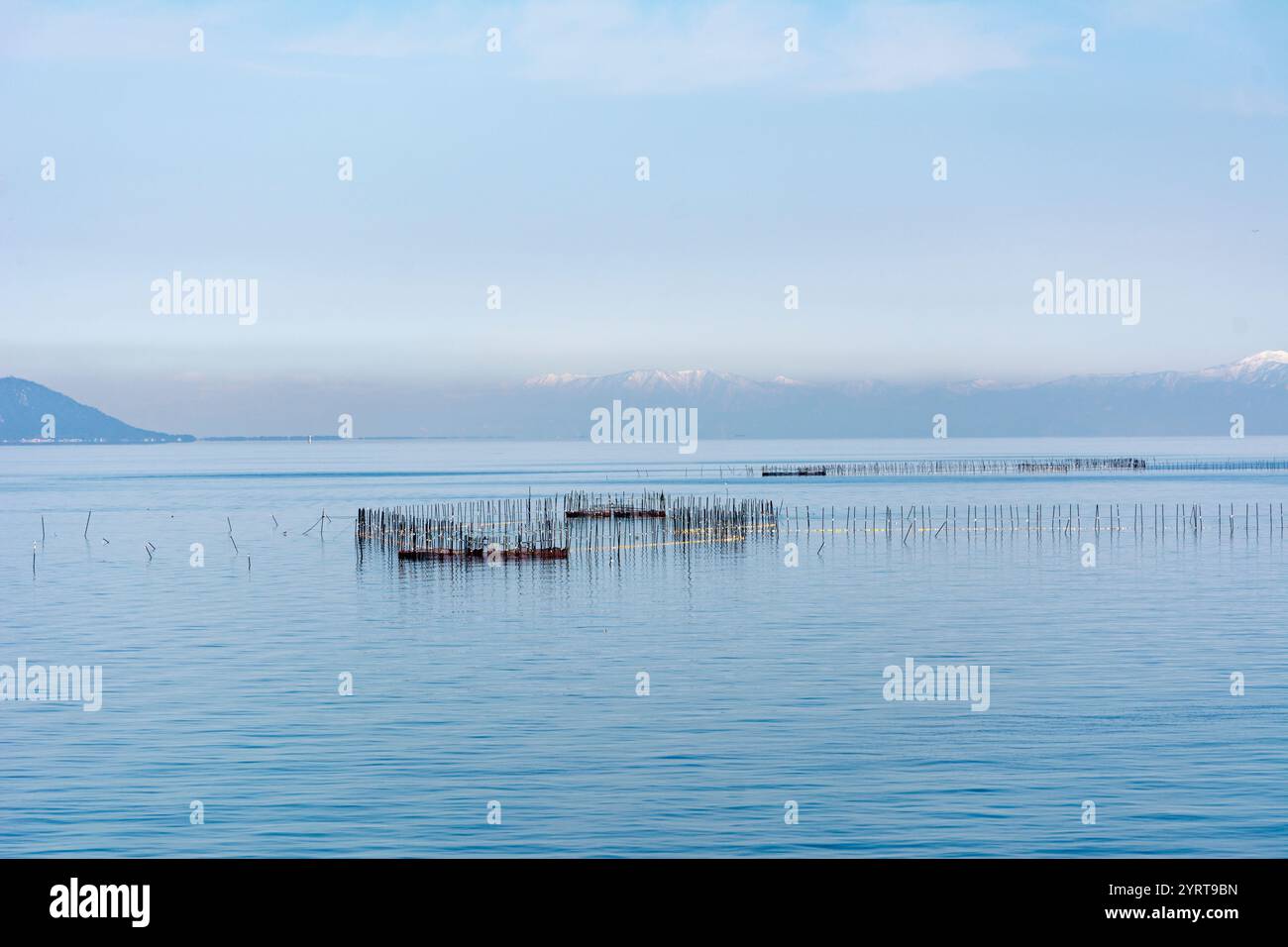 Traditional fishing method of Lake Biwa Eri fishing Stock Photo - Alamy