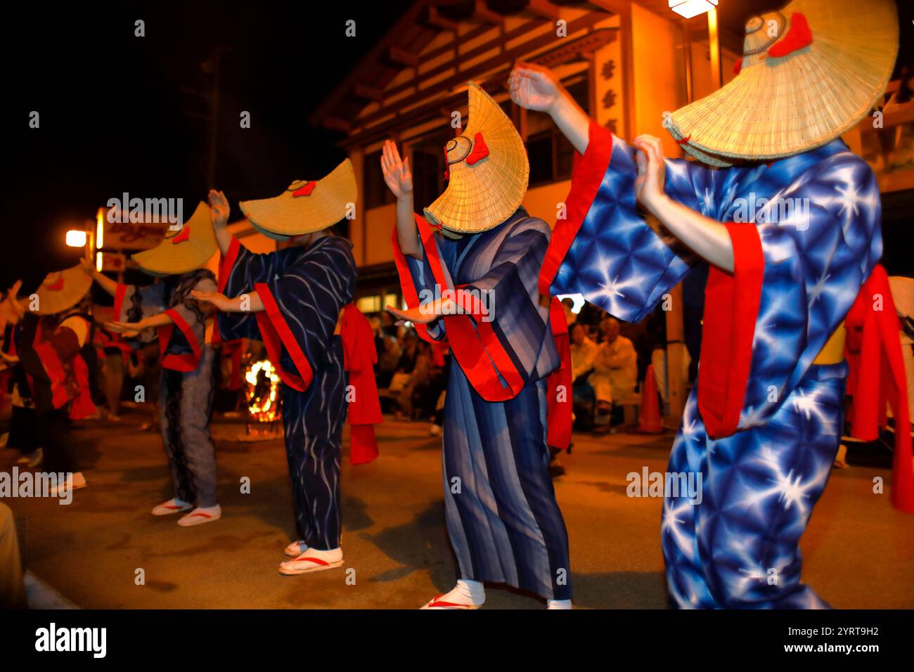 August, Nishimonai Bon Odori Dance, Akita Stock Photo - Alamy