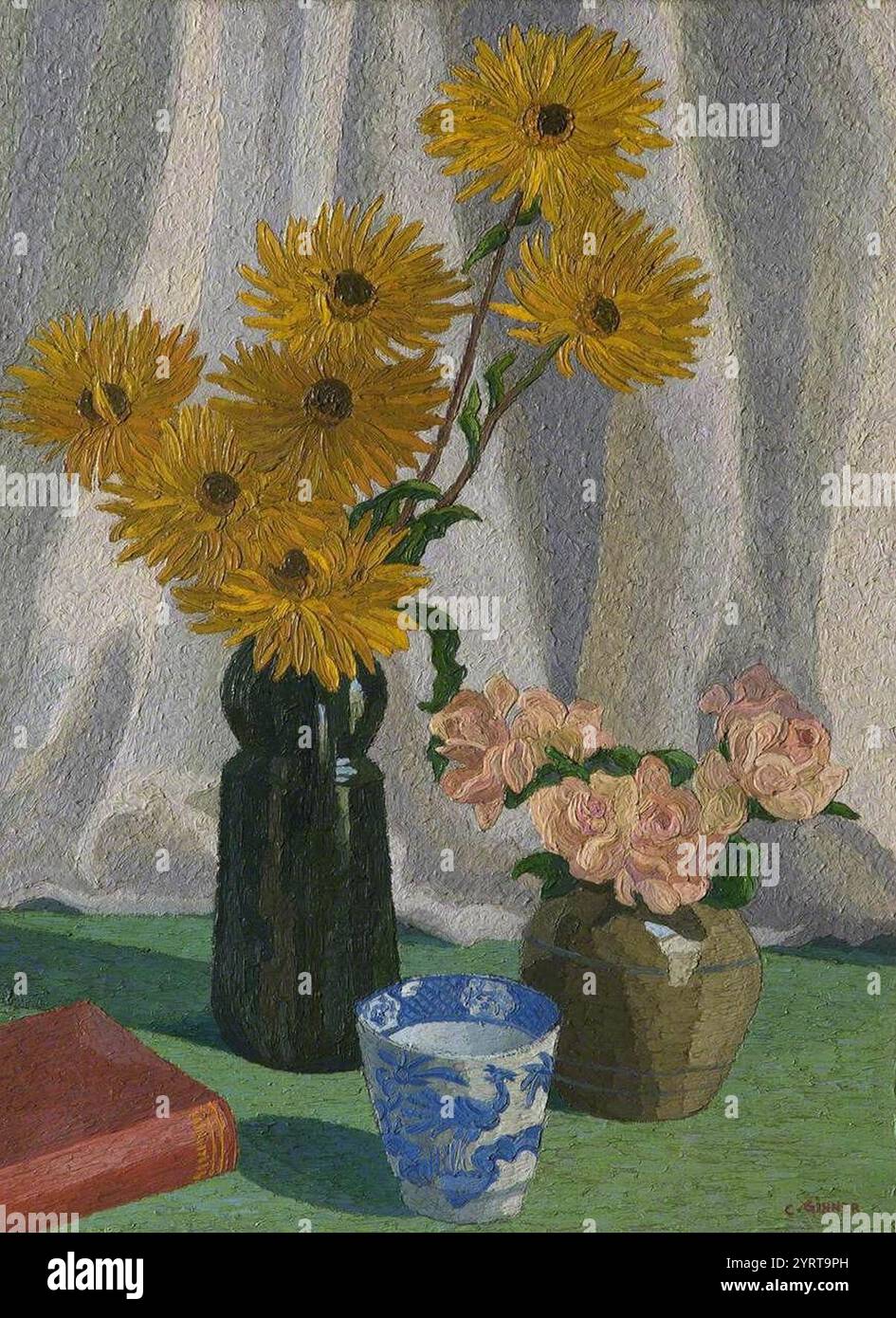 Charles Ginner Dwarf Sunflowers 1929 Stock Photo - Alamy