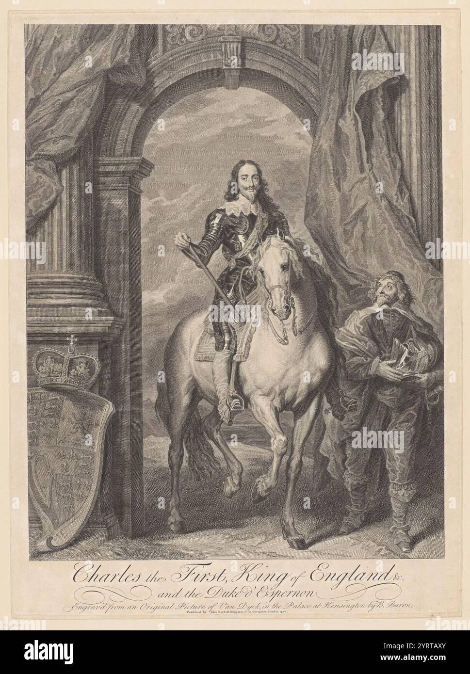 Charles I, King of England with Pierre Antoine Bourdin, Seigneur de ...