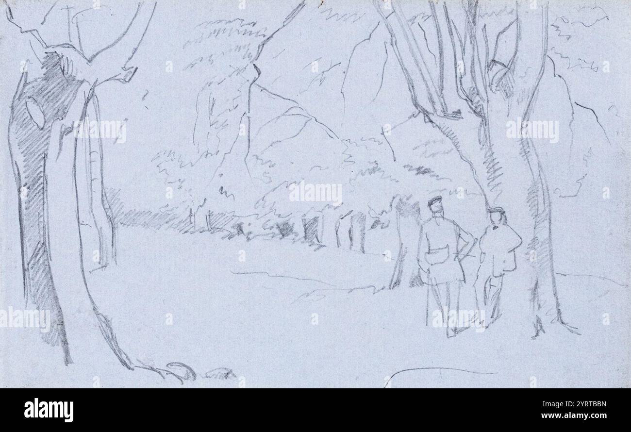 Charles Keene - Two men resting under a beech tree - Keene-Park Stock ...