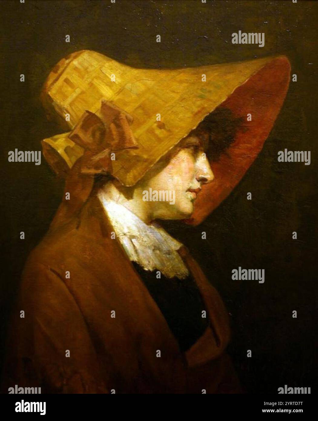 Charles Noel Flagg - The Poke Bonnet Stock Photo - Alamy