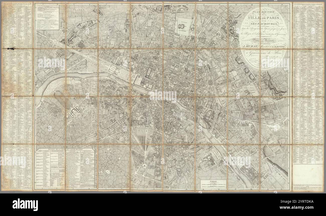 Charles Picquet, Plan routier de la ville de Paris et de ses faubourgs ...