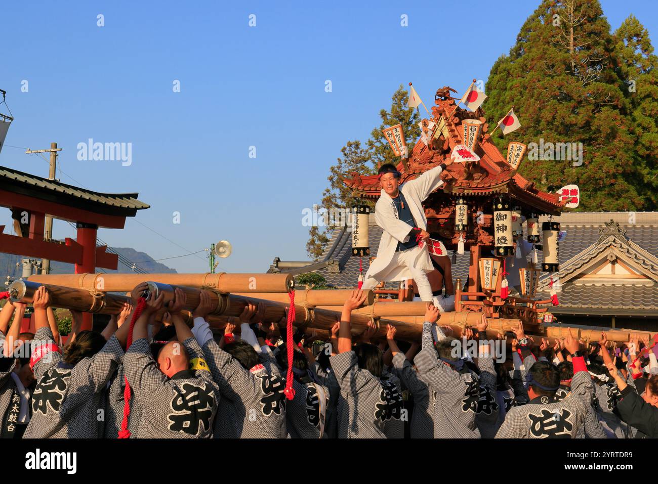 Autumn Grand Festival at Sumisaka Shrine, Uda City, Nara Prefecture ...