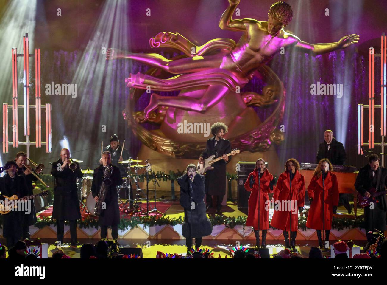 Singer-songwriter Kelly Clarkson participates in the Rockefeller Center ...