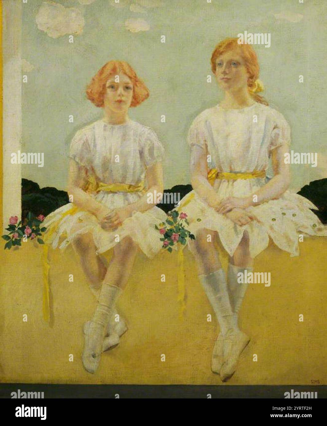 Charles Sims--Diana and Sarah Churchill Stock Photo - Alamy