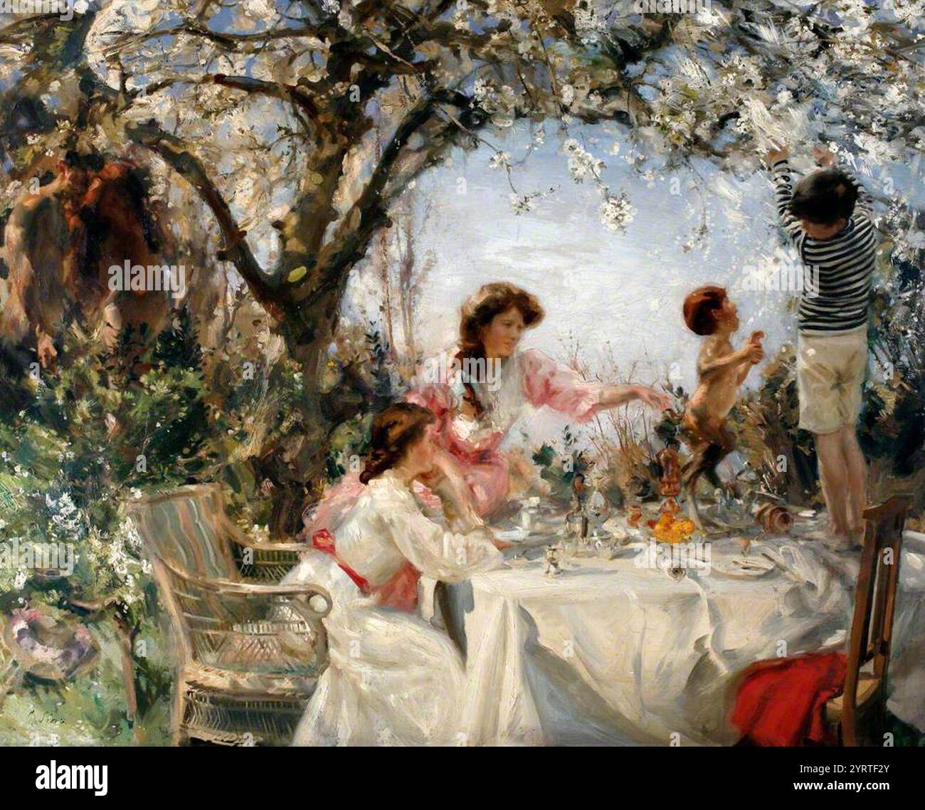 Charles Sims--The Little Faun--version of 1908 Stock Photo - Alamy