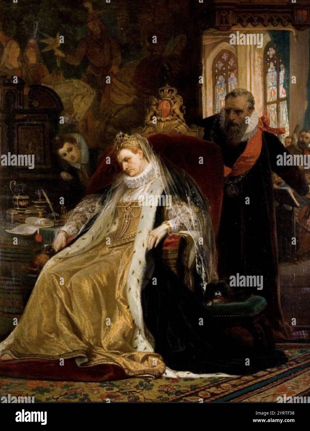Charles Soubre - A Troubled Elizabeth I (Contemplating Signing the ...