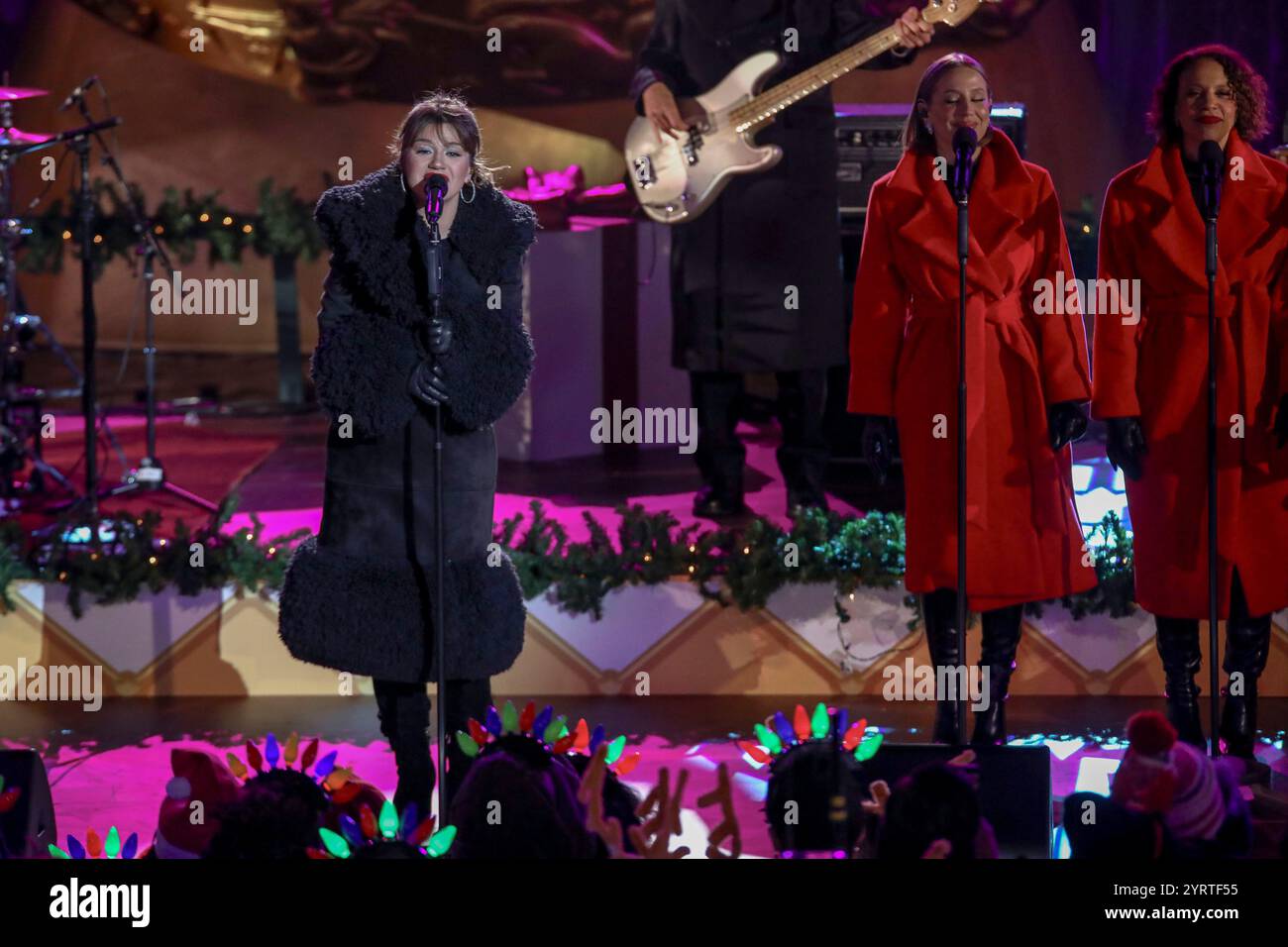 Singer-songwriter Kelly Clarkson participates in the Rockefeller Center ...