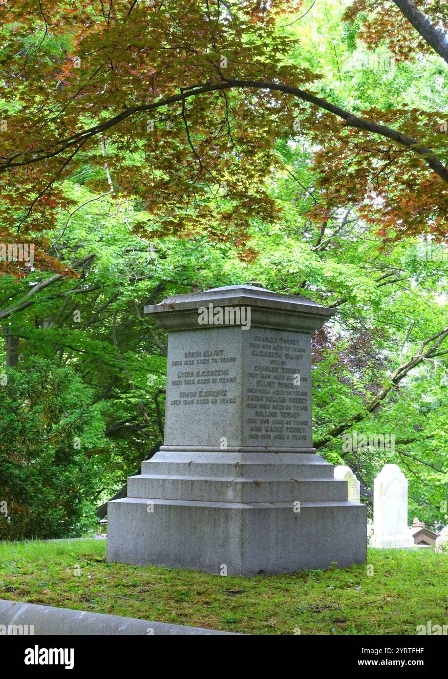 Charles Torrey family - Mount Auburn Cemetery Stock Photo - Alamy