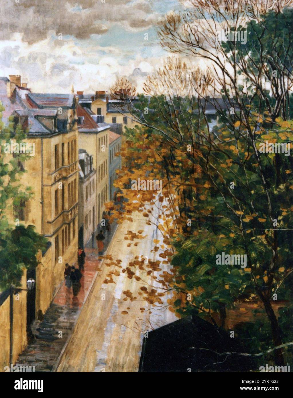 Charles Vetter Kaulbachstraße in München nach dem Gewitter Stock Photo ...