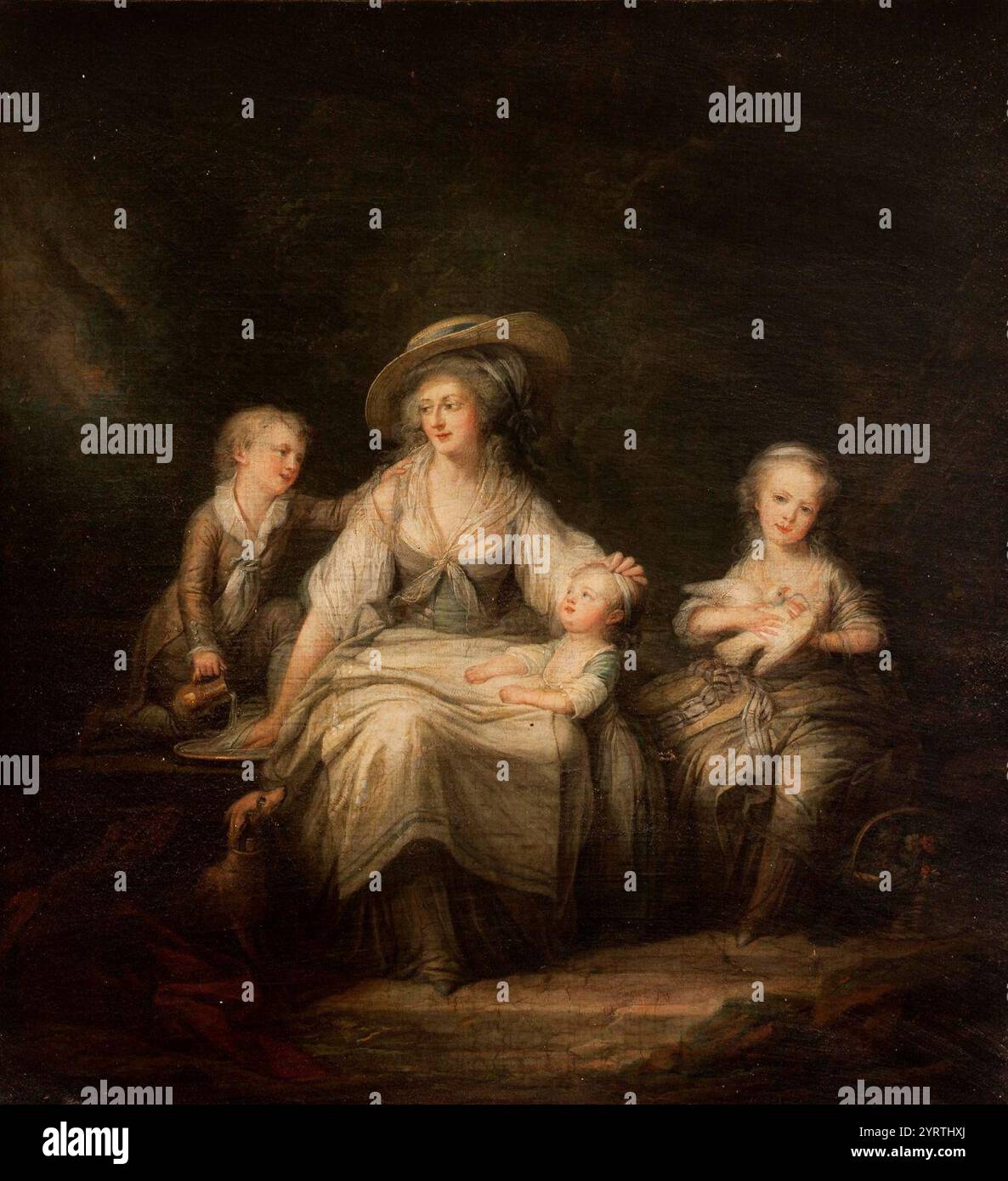Charles-Joseph d'Ursel (left) with his mother Flore d'Arenberg and his ...