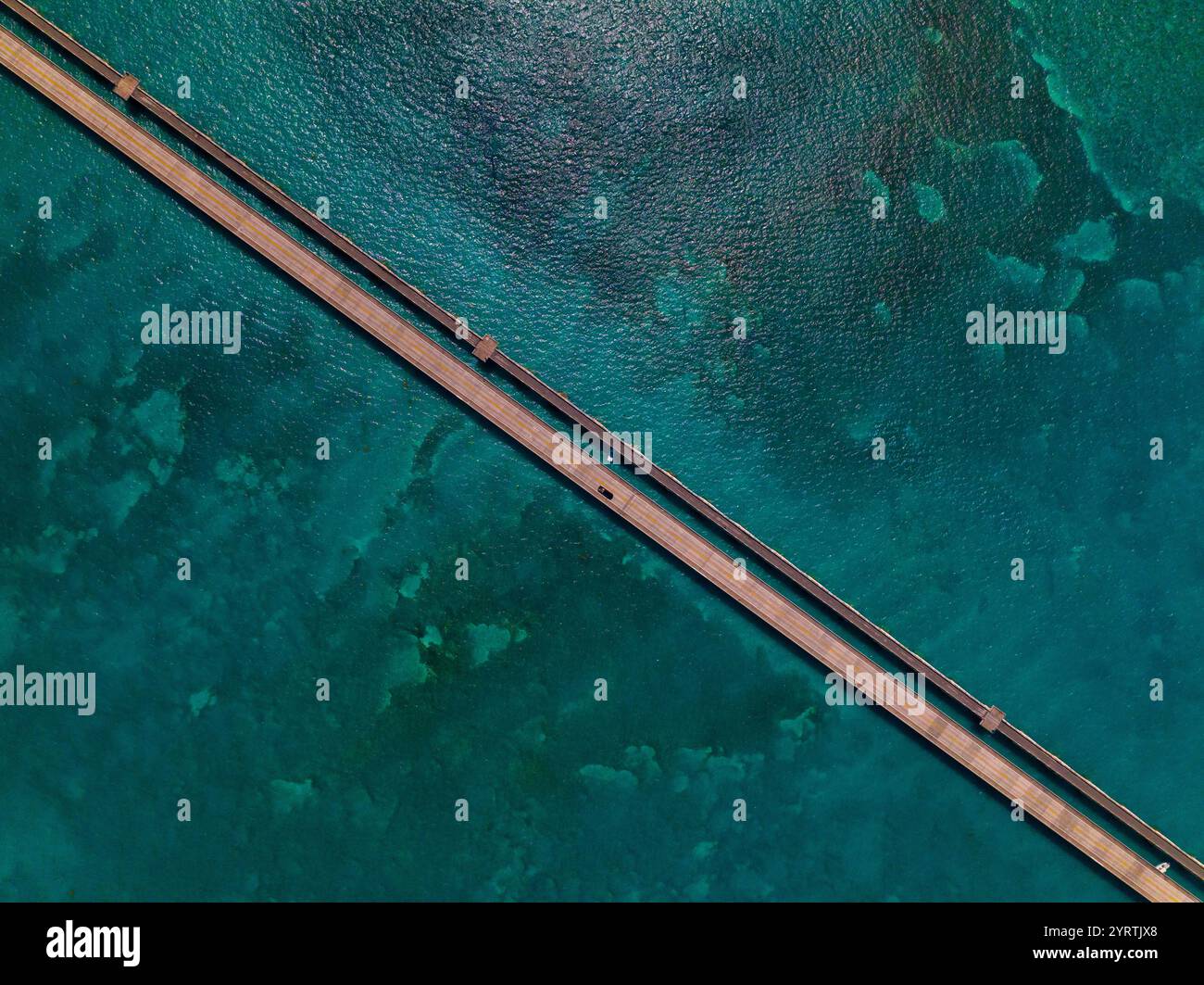 APRIL 14, 2022, FLORIDA KEYS, USA - Aerial view of US Route 1 Overseas ...