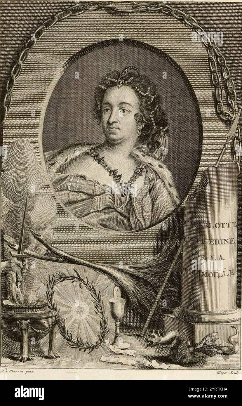 Charlotte-Catherine de La Trémoille- Simon-Charles Miger Stock Photo ...