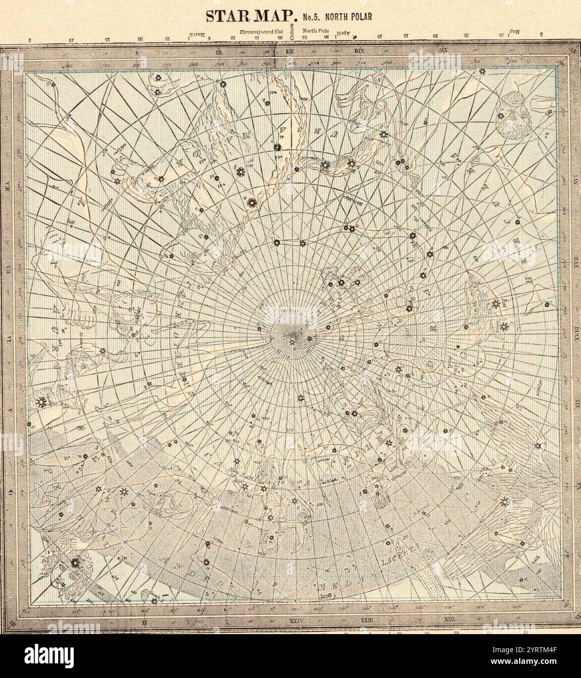 North pole map chart hi-res stock photography and images - Alamy