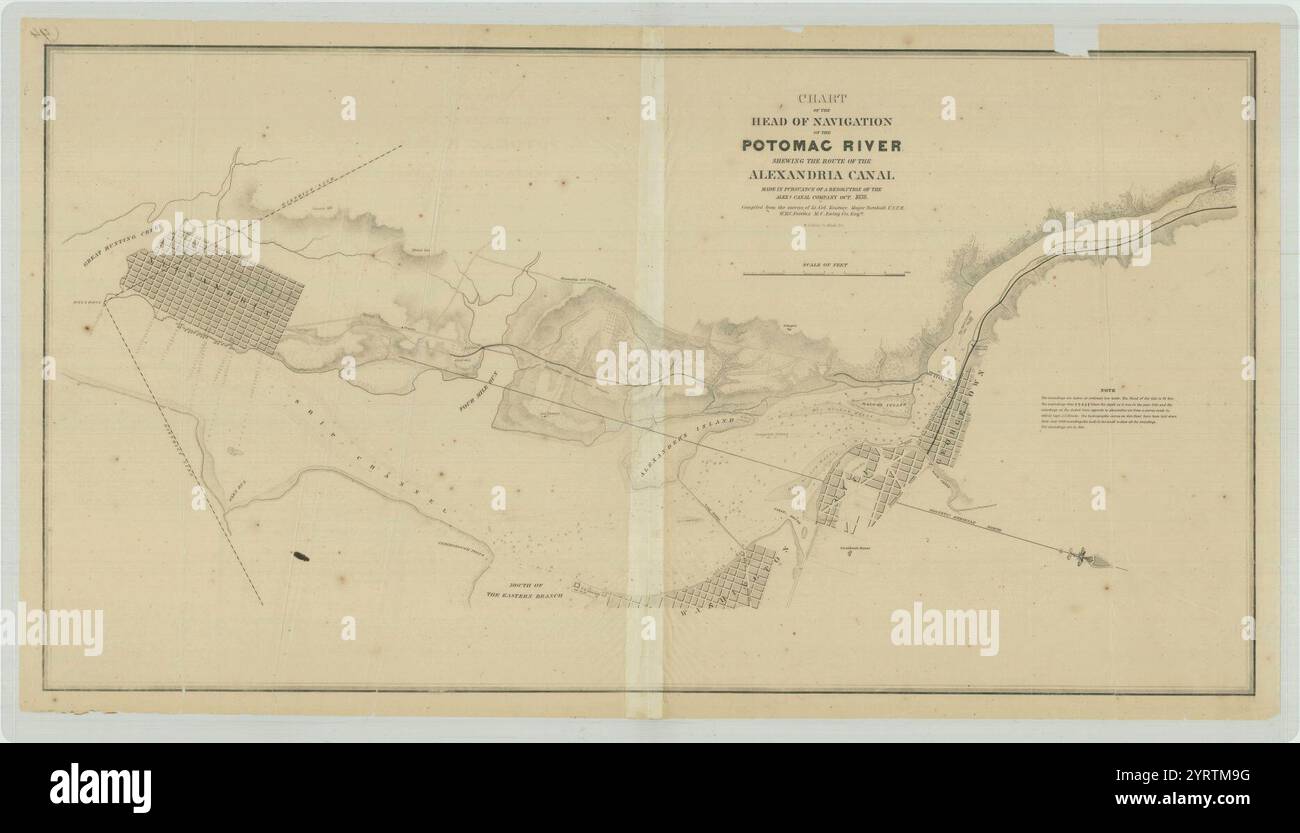 Chart of the Head of Navigation of the Potomac River Shewing the Route ...