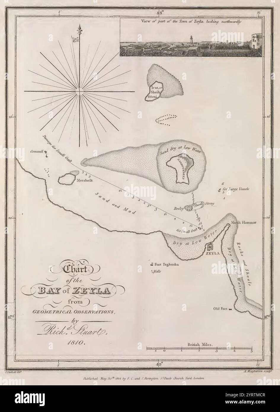 Chart of Zeyla, 1810 Stock Photo - Alamy