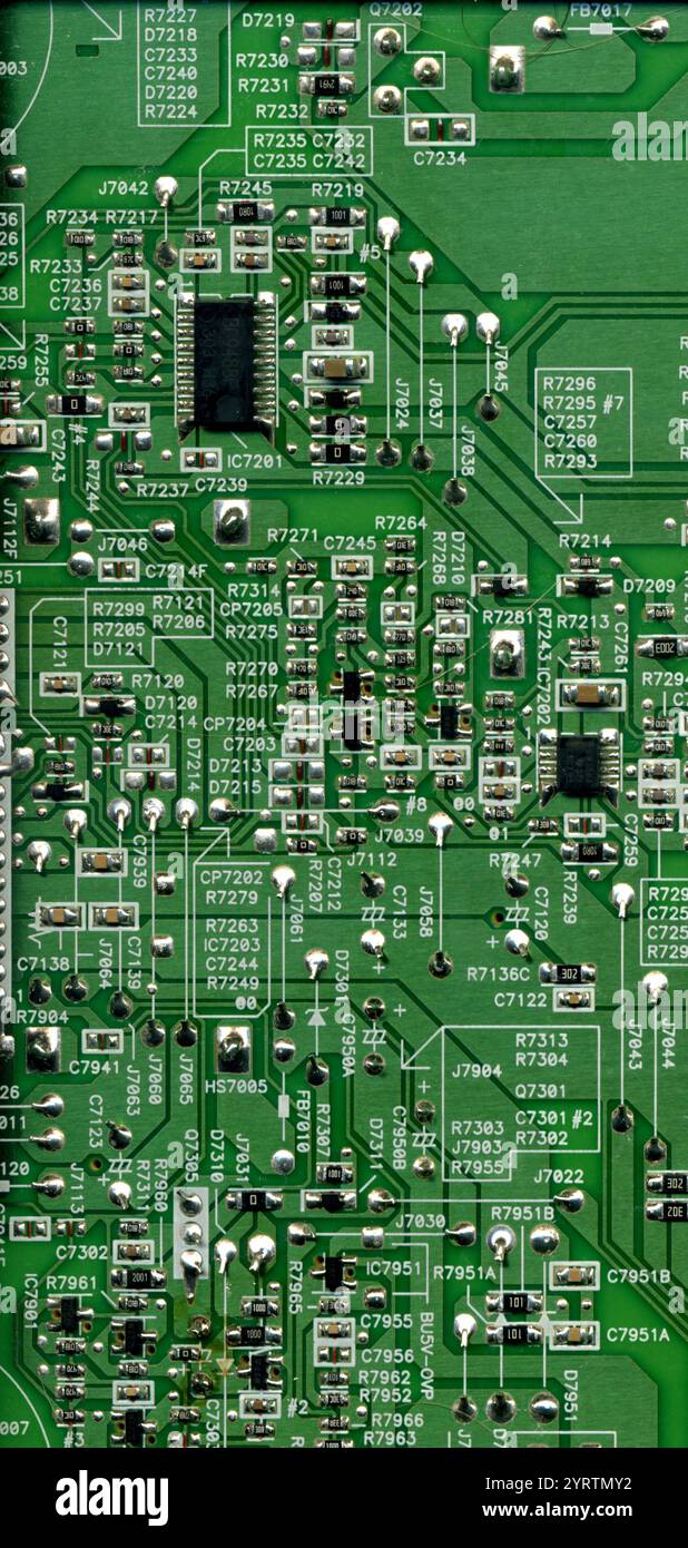 Electronic computer hardware technology. Motherboard digital chip. Tech ...