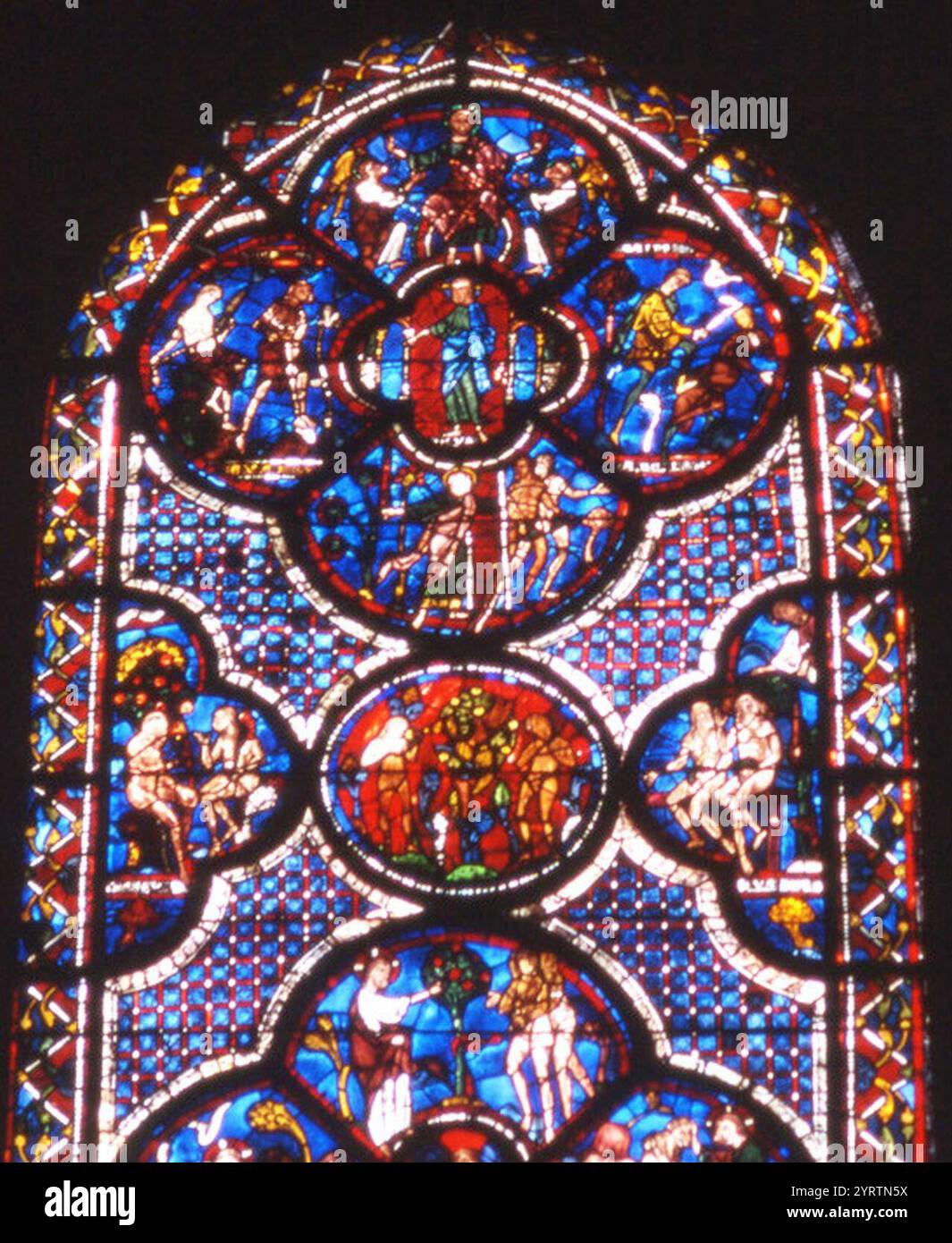 Chartres Cathedral; Garden of Eden, Temptation, Fall; ''Good Samaritan ...