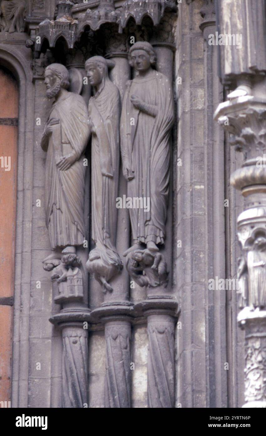 Chartres Cathedral; Joseph, Judith (Sarah), Jesus Son of Sirach; right ...