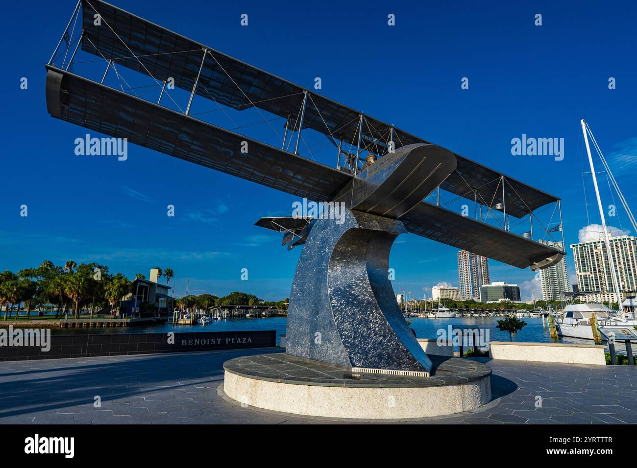 World's First Airline Monument - The St. Pete Pier, Benoist Plaza Stock ...