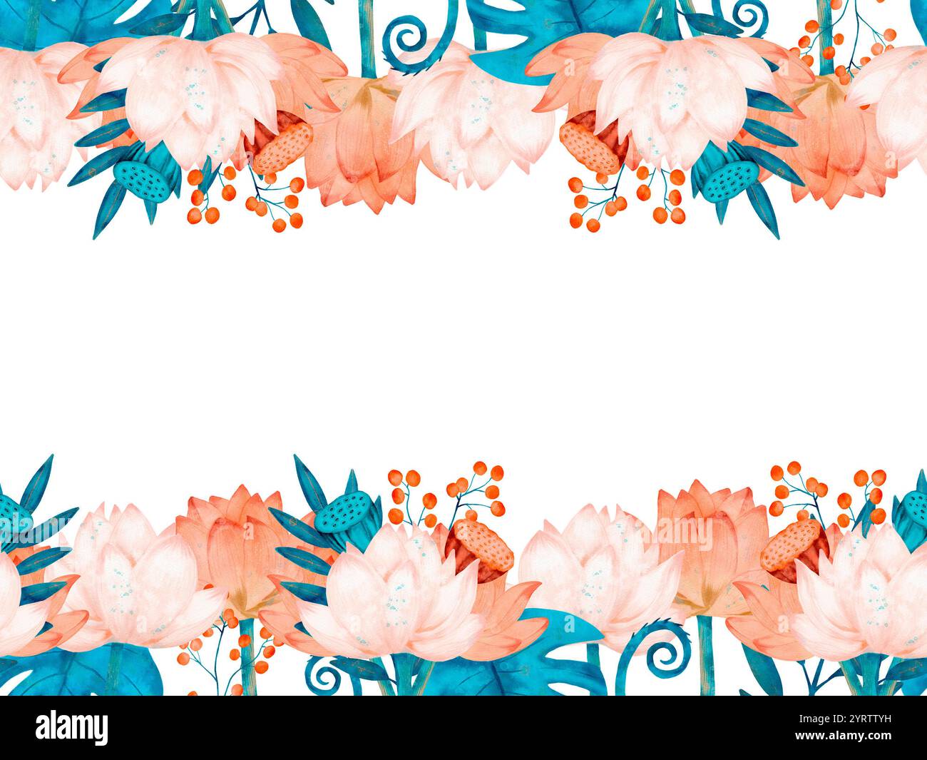 This is a stunning beautiful floral border design that features soft ...