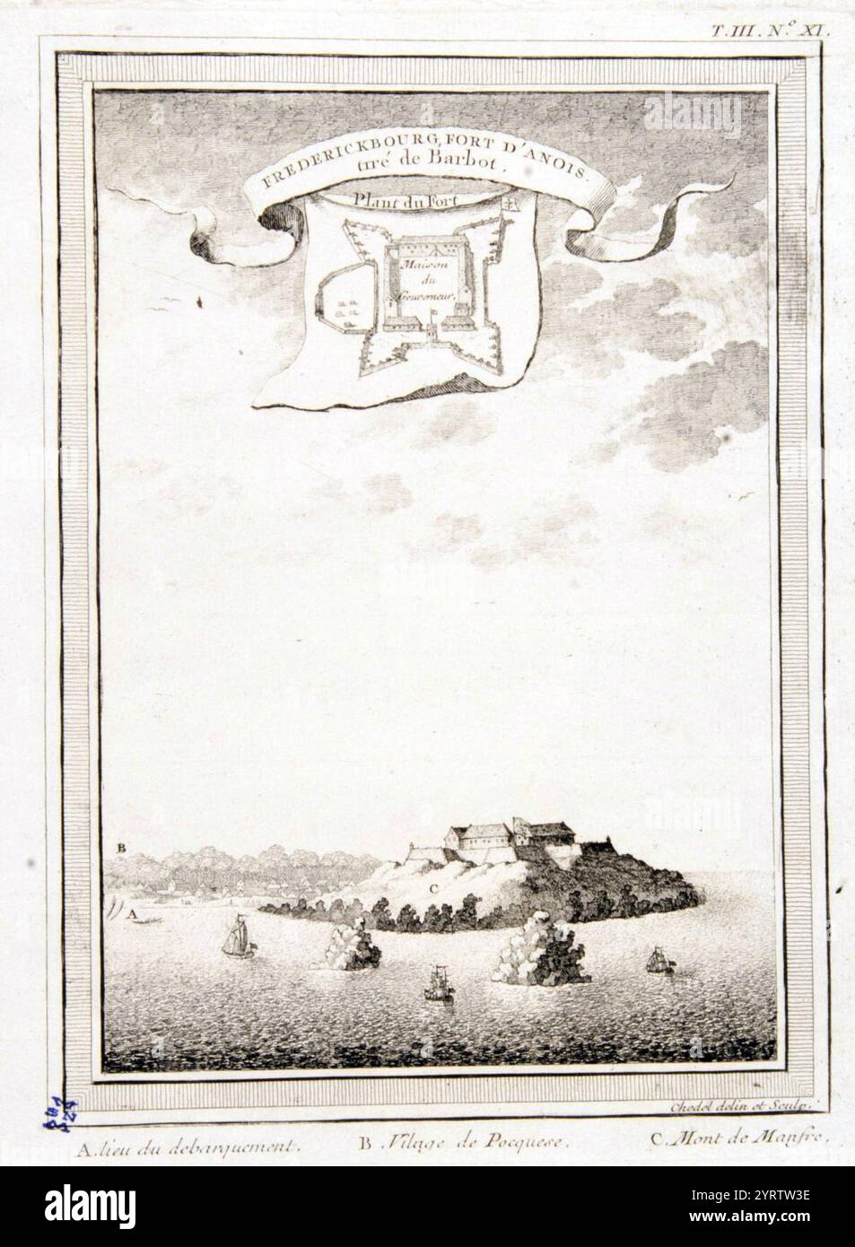 Chedel, Quentin Pierre – Frederickbourg, fort D'Anois tiré de Barbot ...
