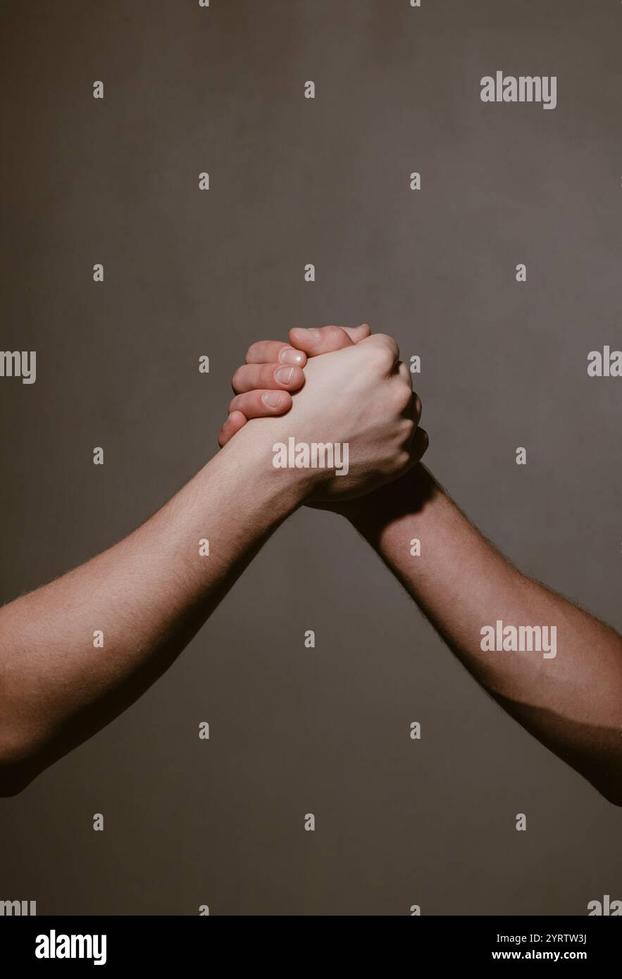 Hand Gesture. Concept of confrontation, competition. Giving respect or ...