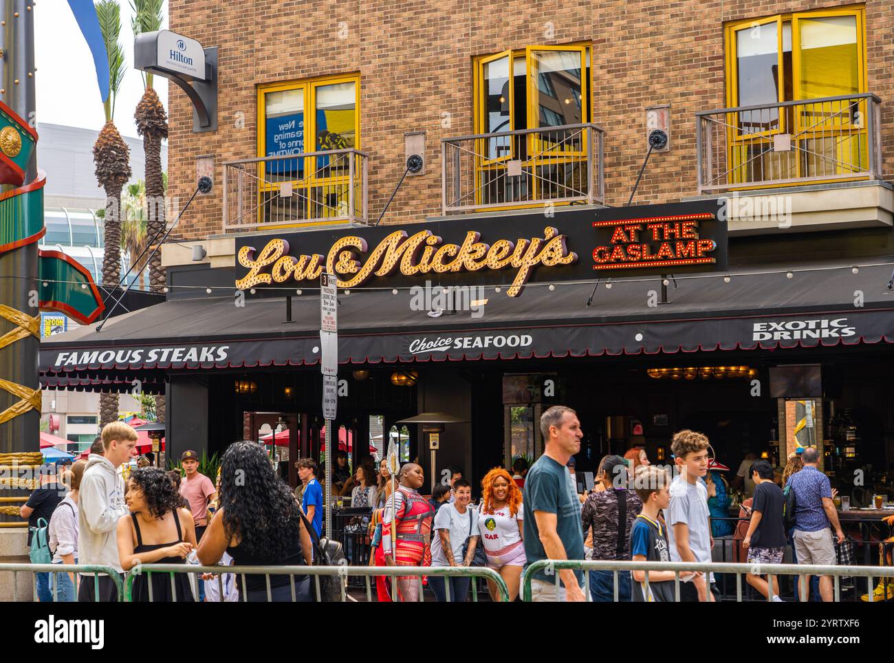 Facade of the famous Lou and Mickey's steakhouse restaurant in the ...