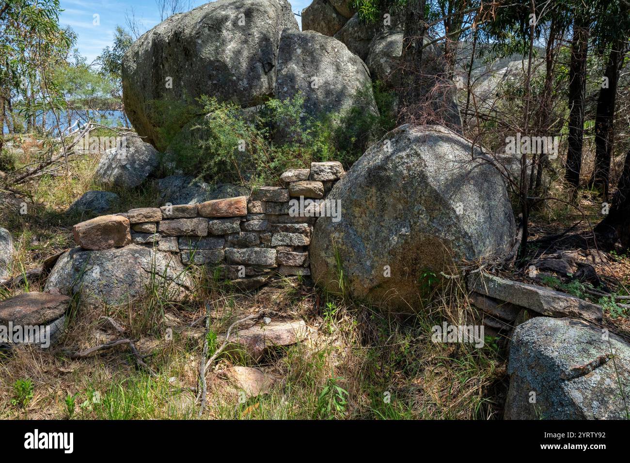 Remains of Chinese miner's stone hut at site of Pikedale Soldiers ...