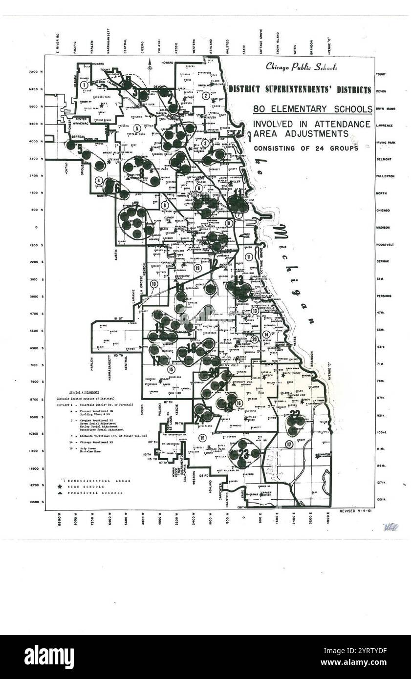 Chicago Public Schools Map, District Superintendent Map, 80 Elementary ...