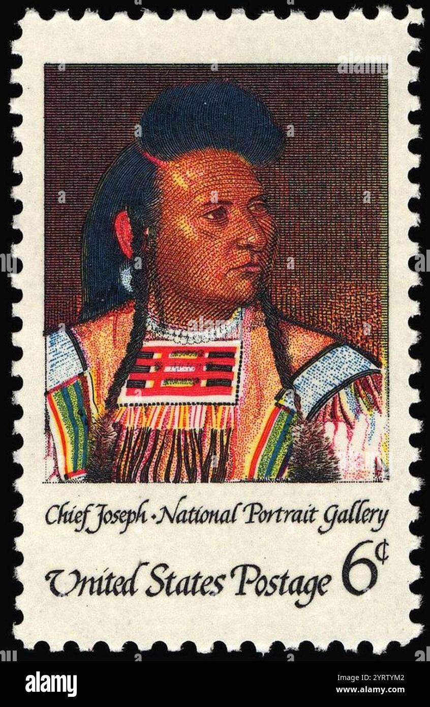 Chief Joseph, 6c, 1968 issue Stock Photo - Alamy