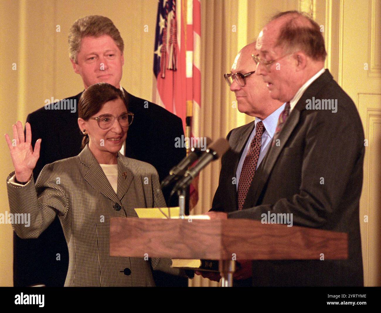 Chief Justice William Rehnquist Administers the Oath of Office to Judge ...