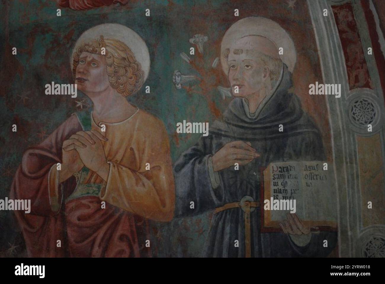 Chiesa di Sant'Agostino, interno, Crocifissione, affresco di Niccolò ...