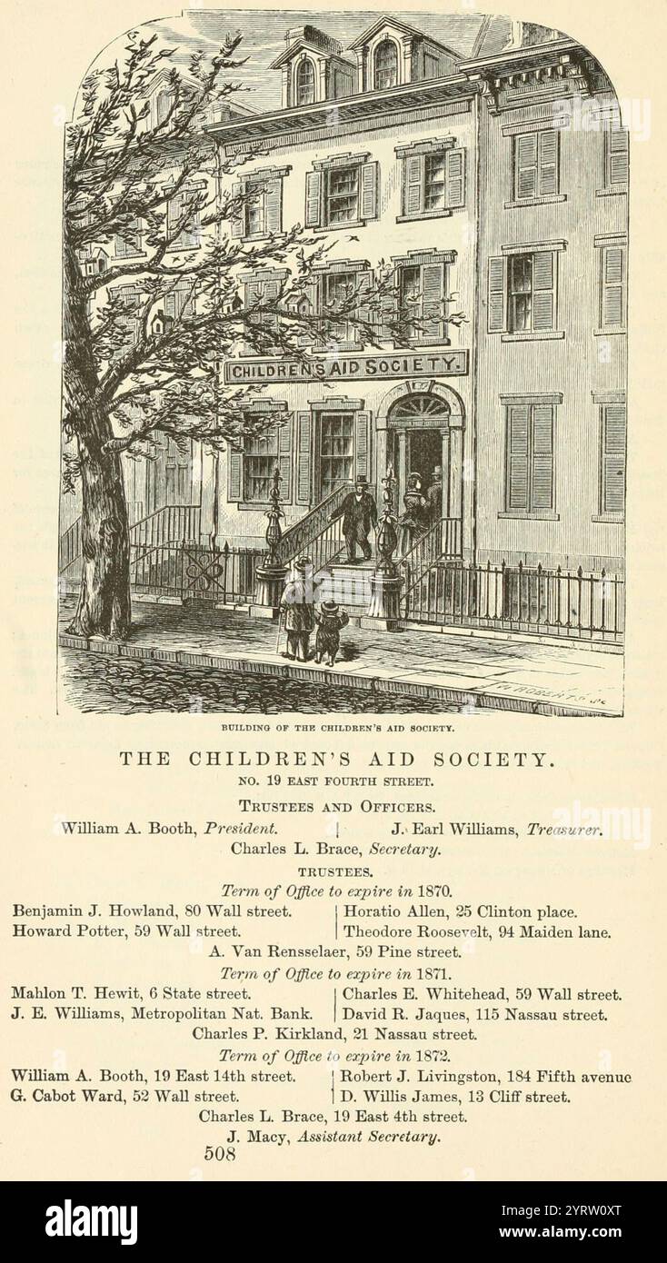 Children's Aid Society, New York City, Valentine's Manual Stock Photo ...