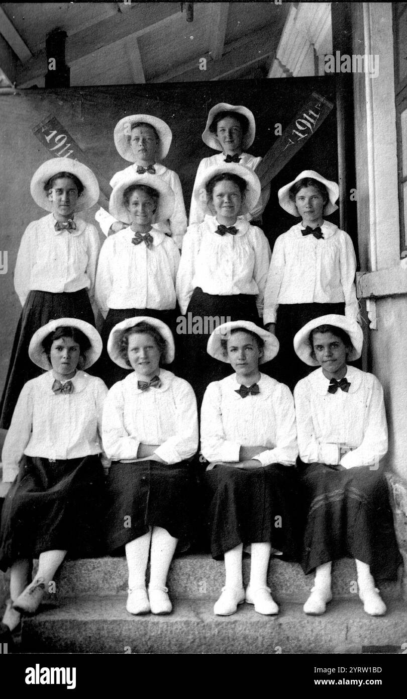 China Inland Mission Chefoo School Girls Rowing in the Year 1911 Stock ...