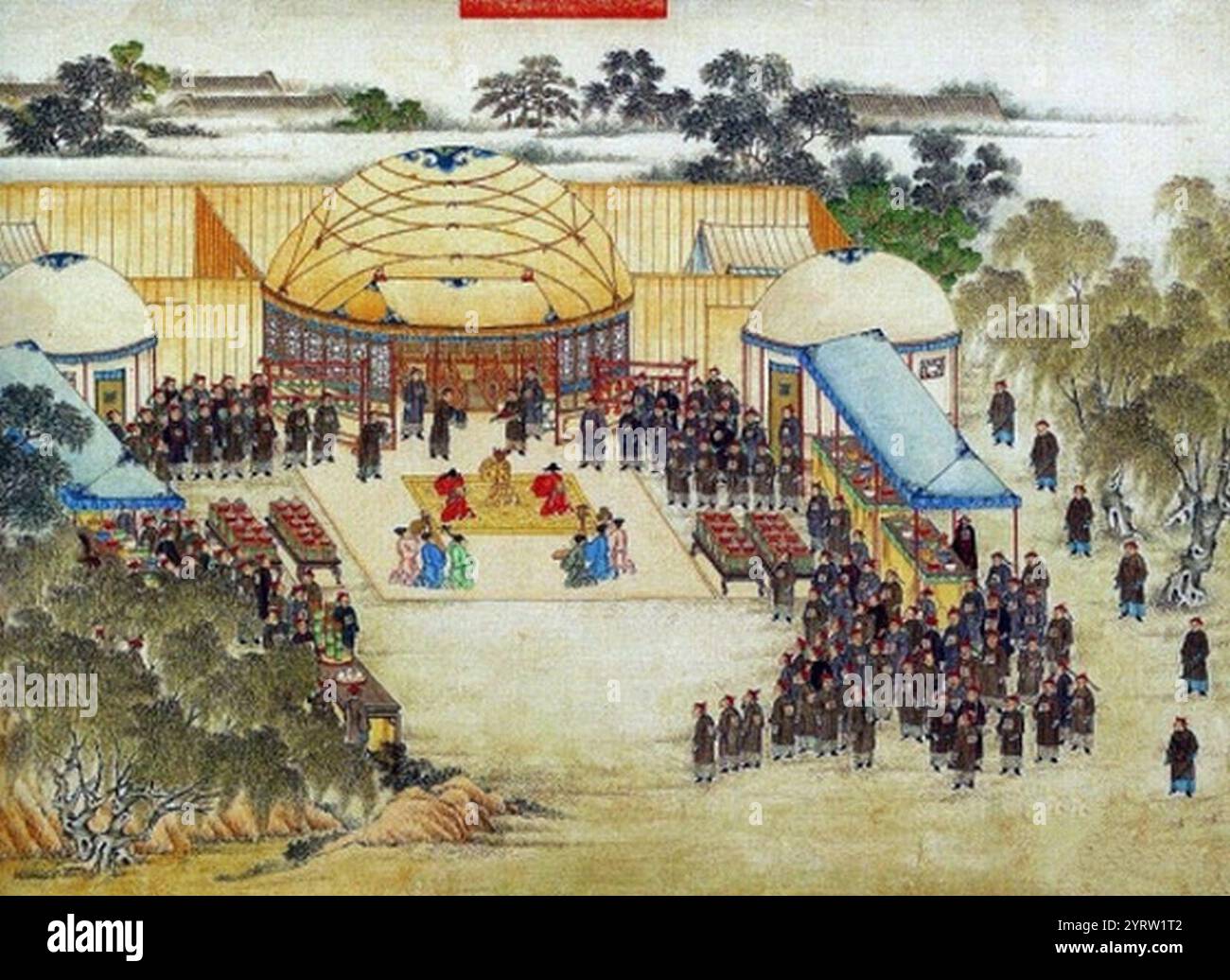 Chinese officials receiving depossed Vietnamese Emperor Le Chieu Thong ...