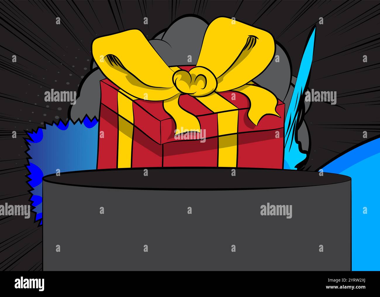 Comic Book Product podium stage for mockup presentation with Gift Box ...