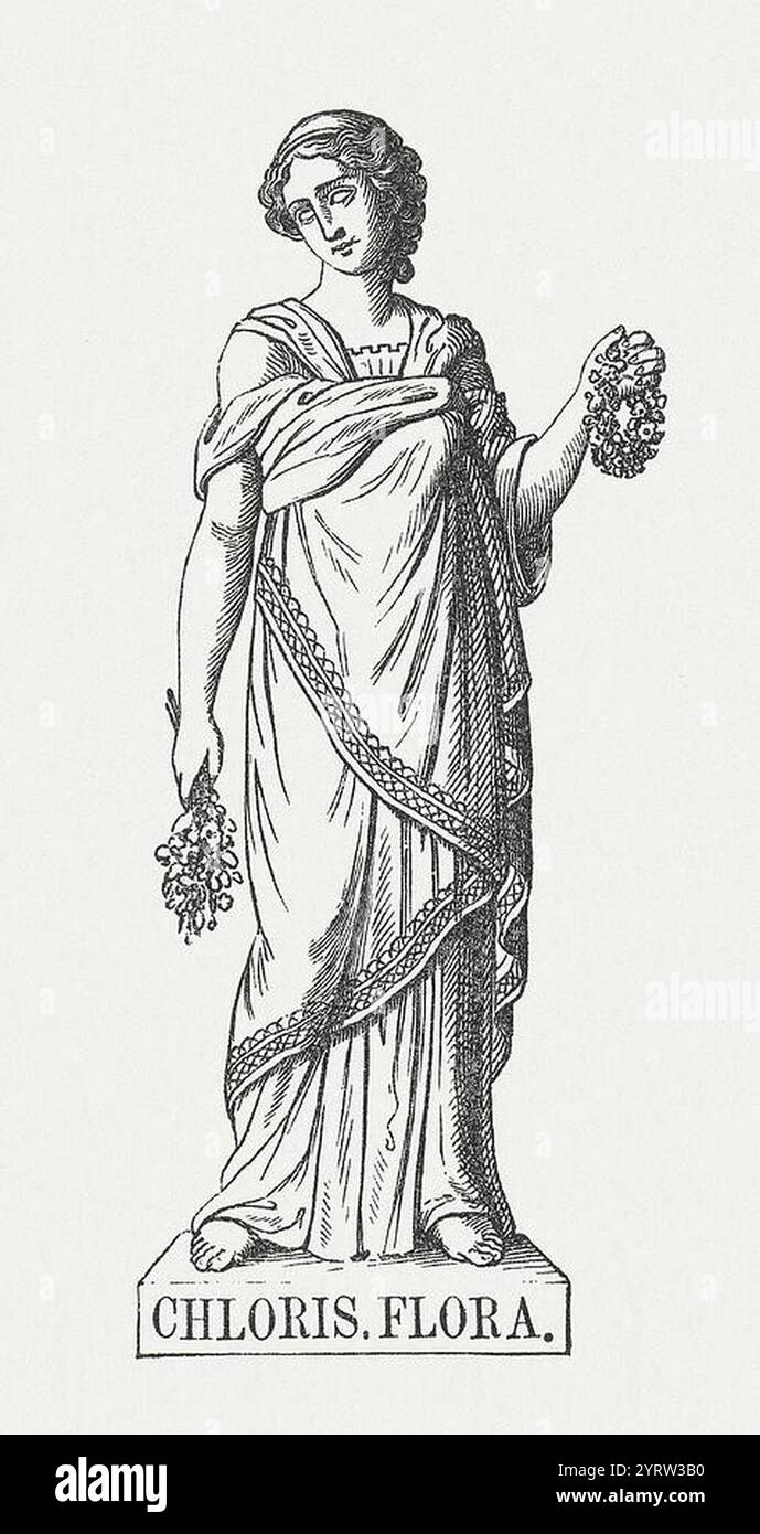 Chloris (Flora), Greek goddess of flowers and plants Stock Photo - Alamy