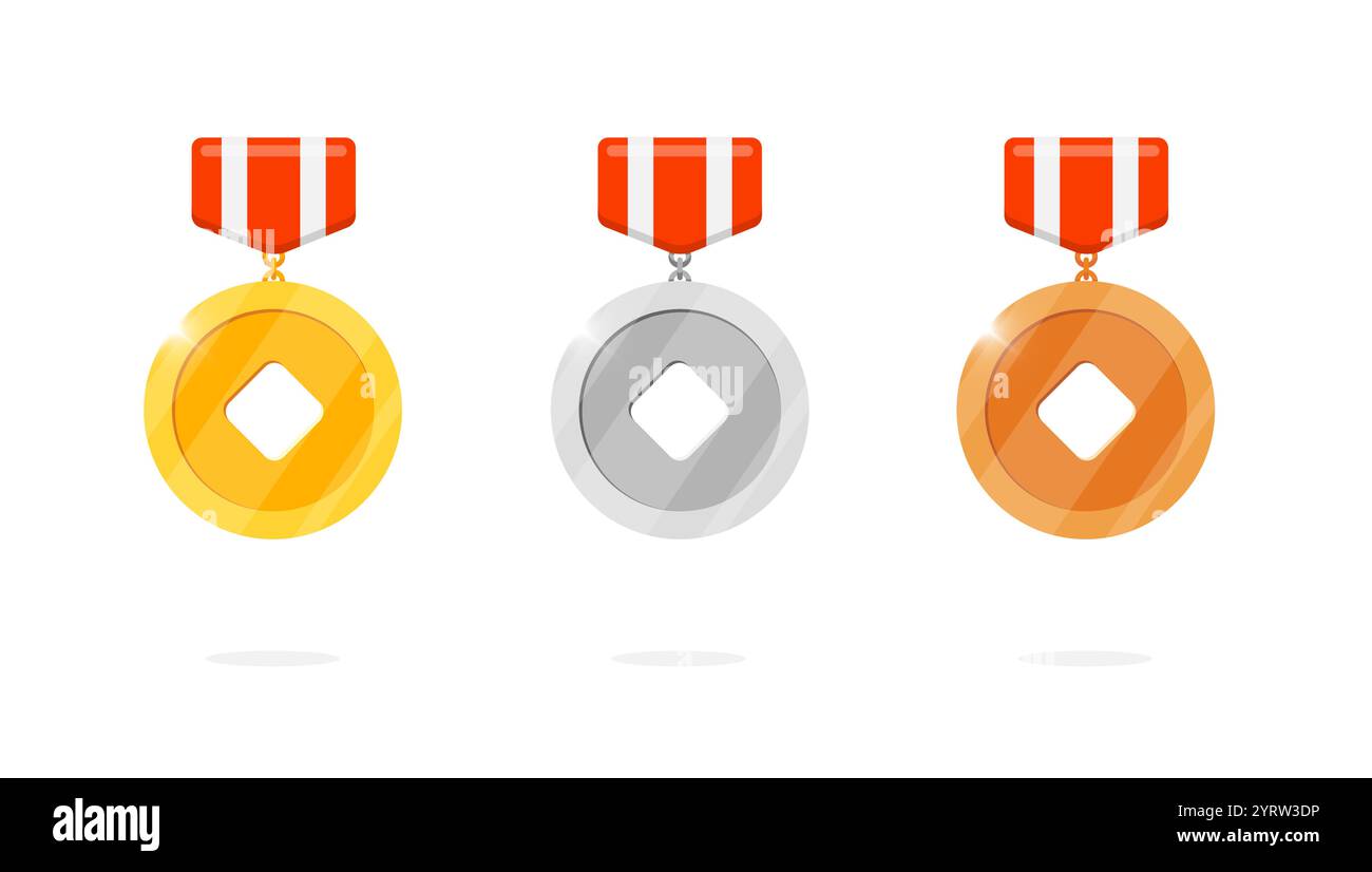 Gaming achievement hanging medal badge set with Chinese lucky coin and ...