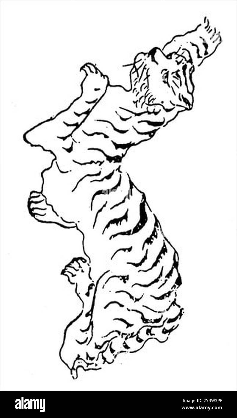 Choe Nam-seon's Korean peninsula tiger Stock Photo - Alamy