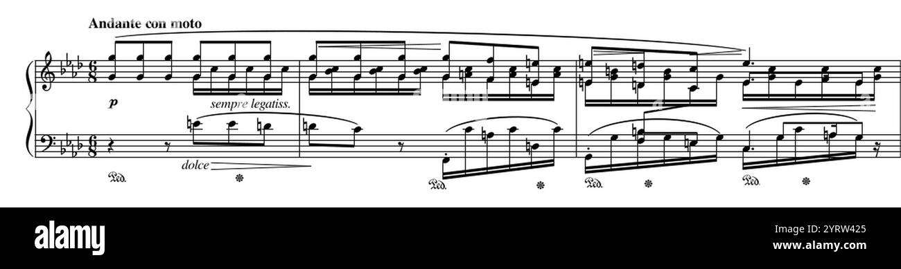 Chopin Ballade No 4 Op 52 intro Stock Photo - Alamy